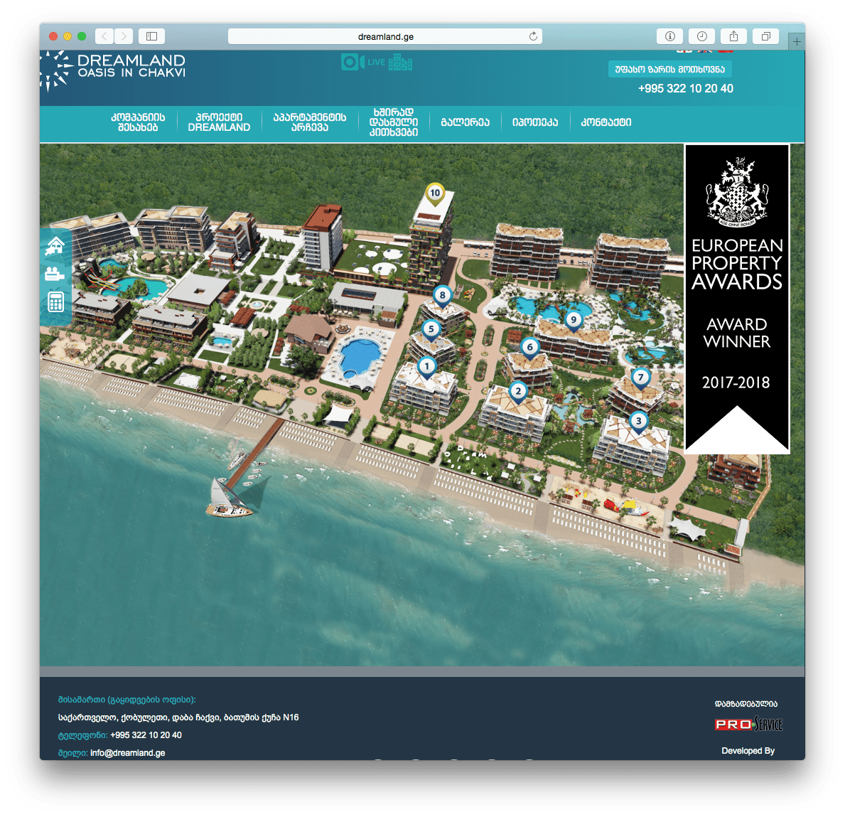 Dreamland Oasis in Chakvi | The International Property Awards